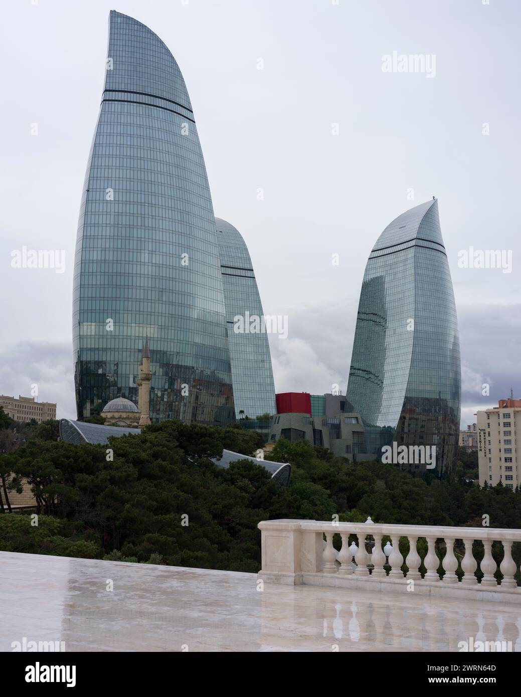 Flame Towers in Baku Stock Photo - Alamy