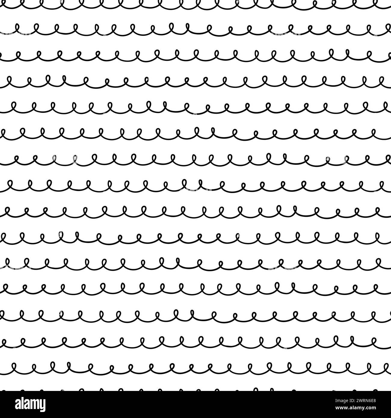 Stylish monochrome doodles. Black and white seamless pattern Stock ...