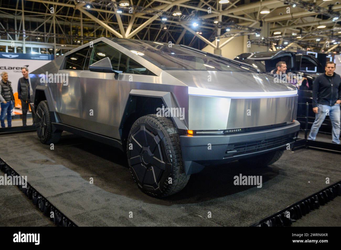 Toronto, ON, Canada - February 16, 2024: Tesla Cybertrack presented by ...