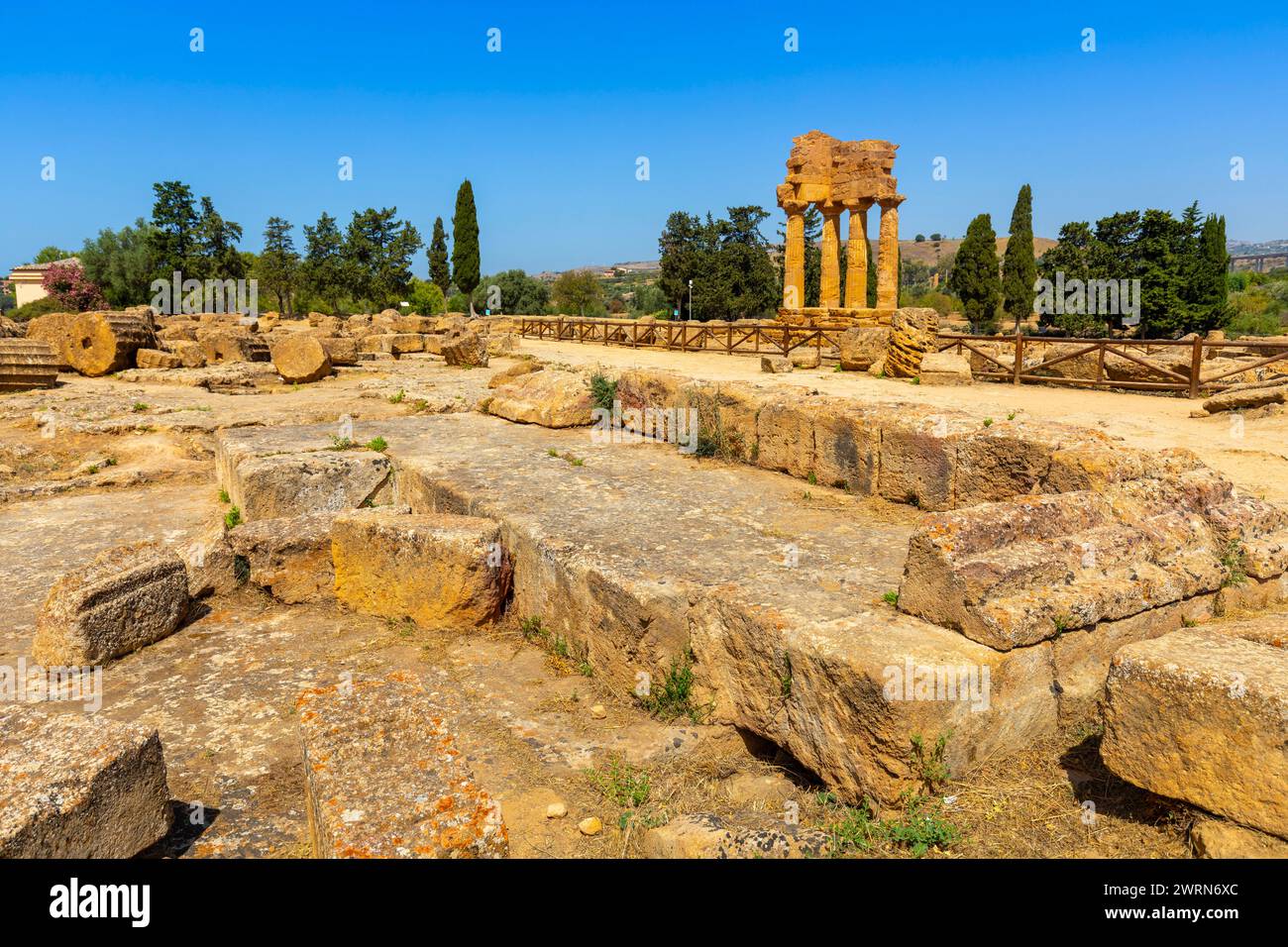 Temple of Castor and Pollux, Valle dei Templi Valley of Temples, UNESCO ...