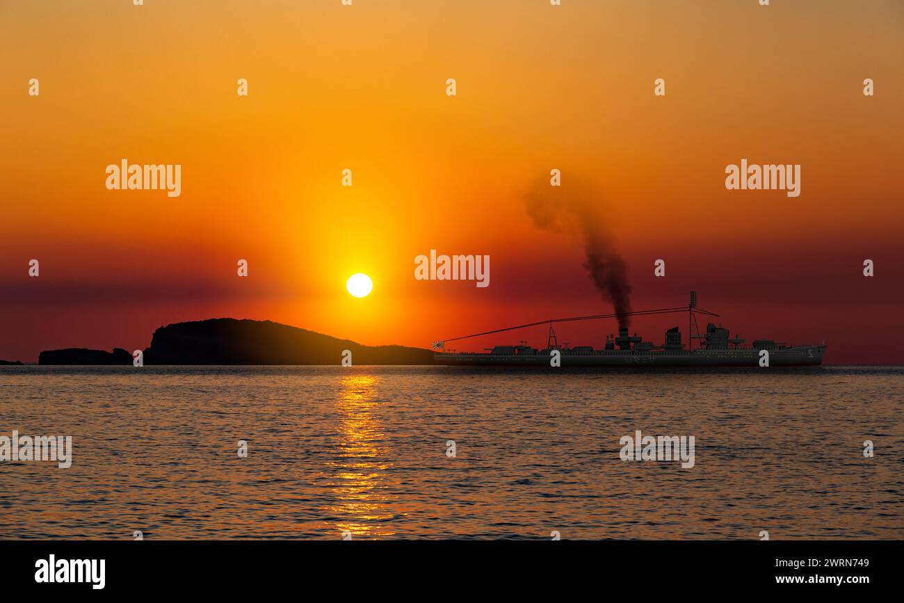 Warship at sea hi-res stock photography and images - Alamy