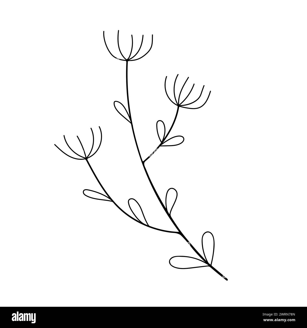 floral design ink line style. Vector for wedding invitation, save the ...