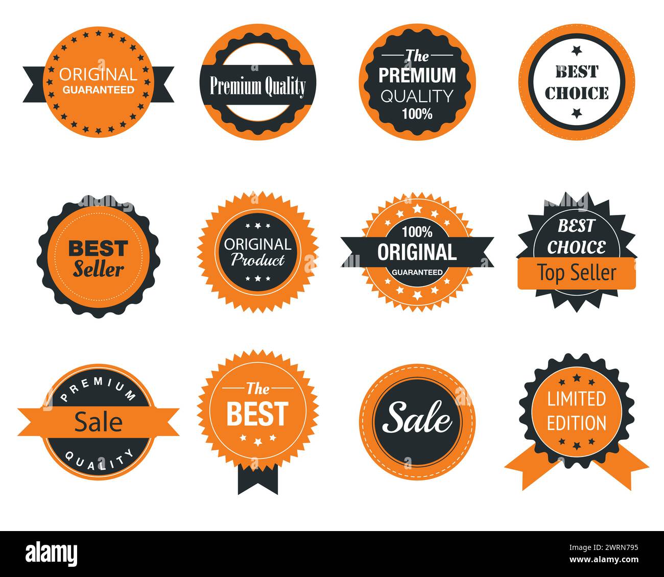 Set vintage original badges hi-res stock photography and images - Alamy