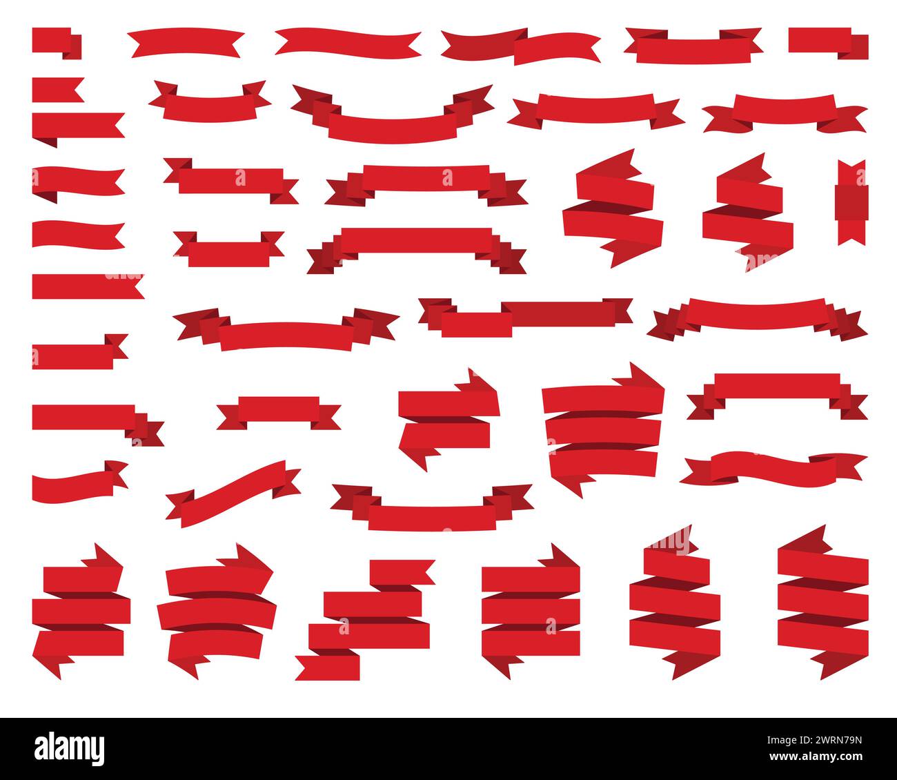 Ribbons set, on white background Stock Vector Image & Art - Alamy