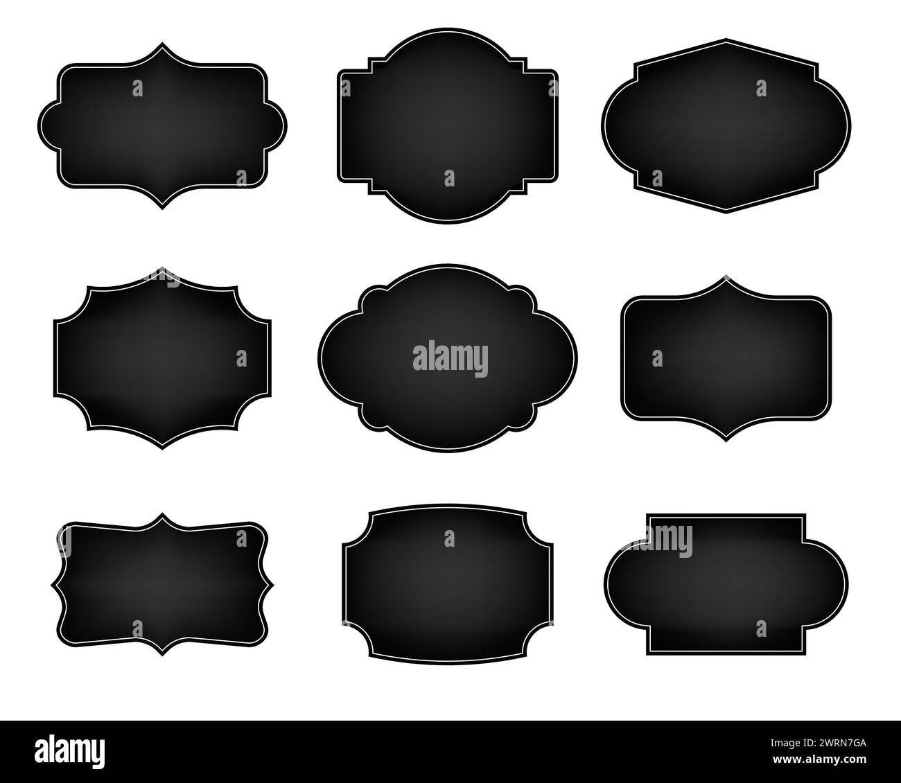 Retro tags templates for packaging, logos and badges. Vintage labels ...