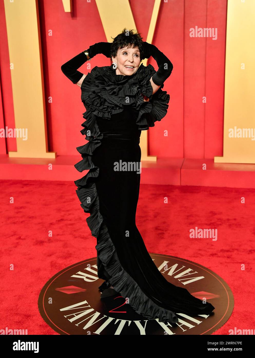 Rita Moreno arrives at the Vanity Fair Oscar Party on Sunday, March 10 ...
