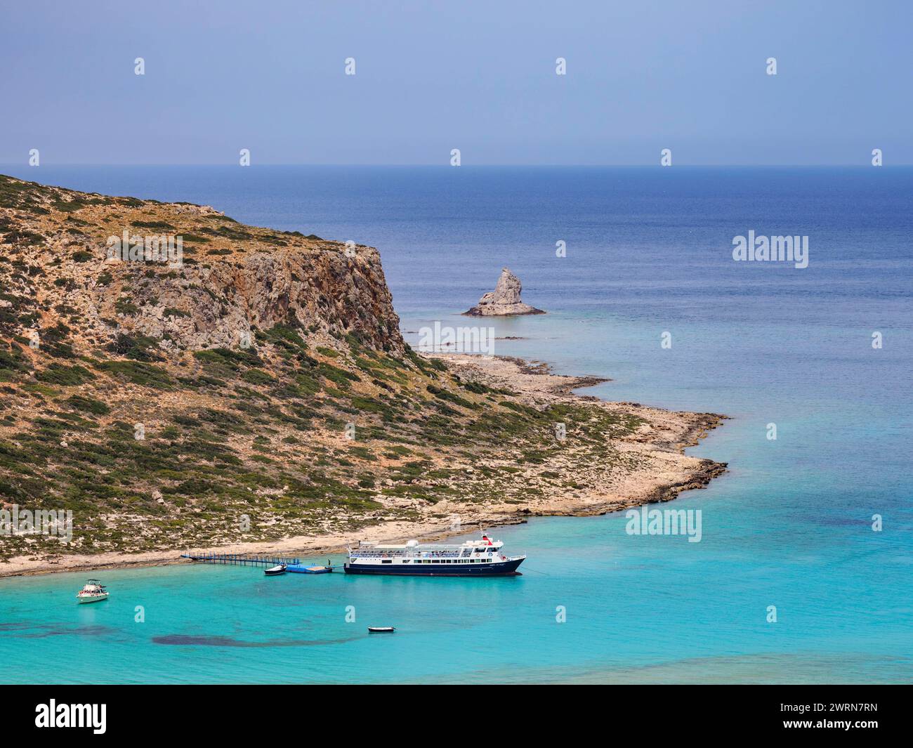 Cape Tigani, elevated view, Balos Lagoon, Gramvousa Peninsula, Chania ...