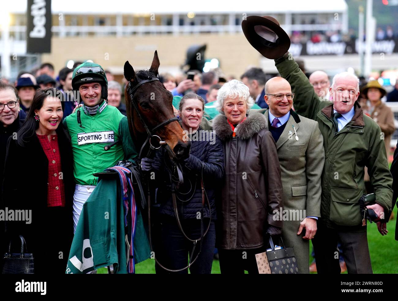 Owners Simon Munir and Isaac Souede, trainer Willie Mullins and his ...