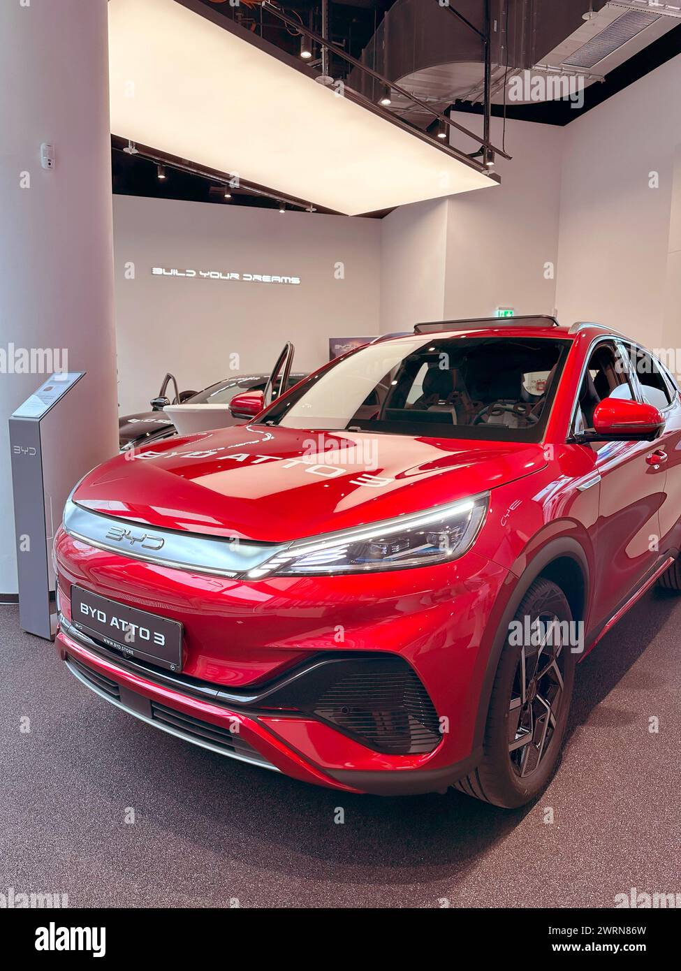 new red BYD ATTO 3 Car, Electric Vehicle Chinese BYD manufacturer in ...