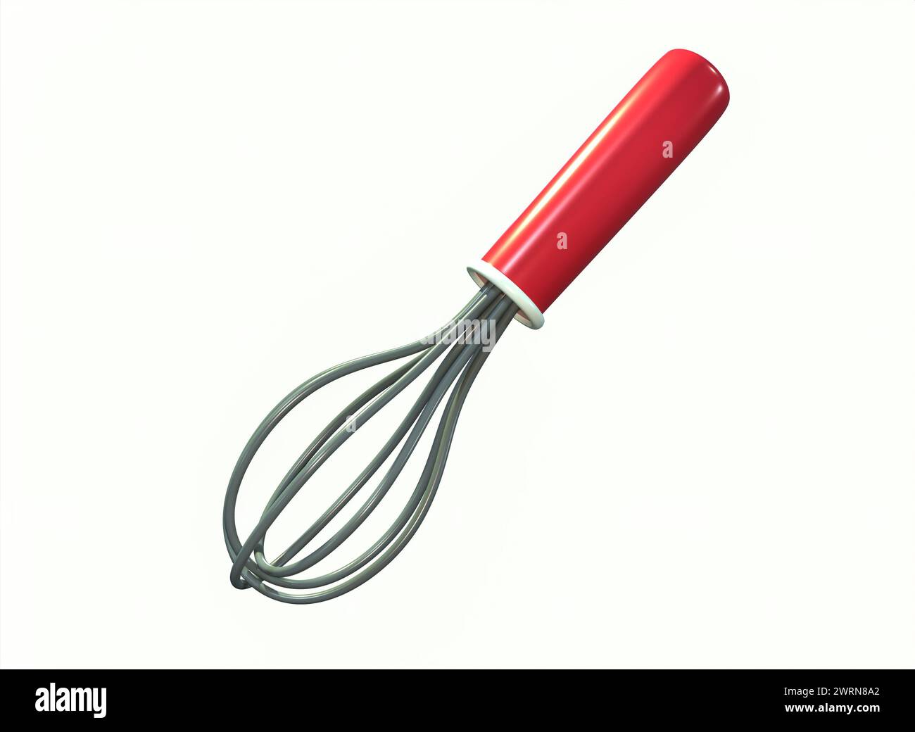 cartoon whisk on a white background 3d rendering Stock Photo - Alamy