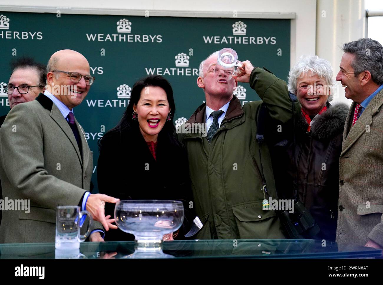 Owners Simon Munir and Isaac Souede, trainer Willie Mullins and his ...