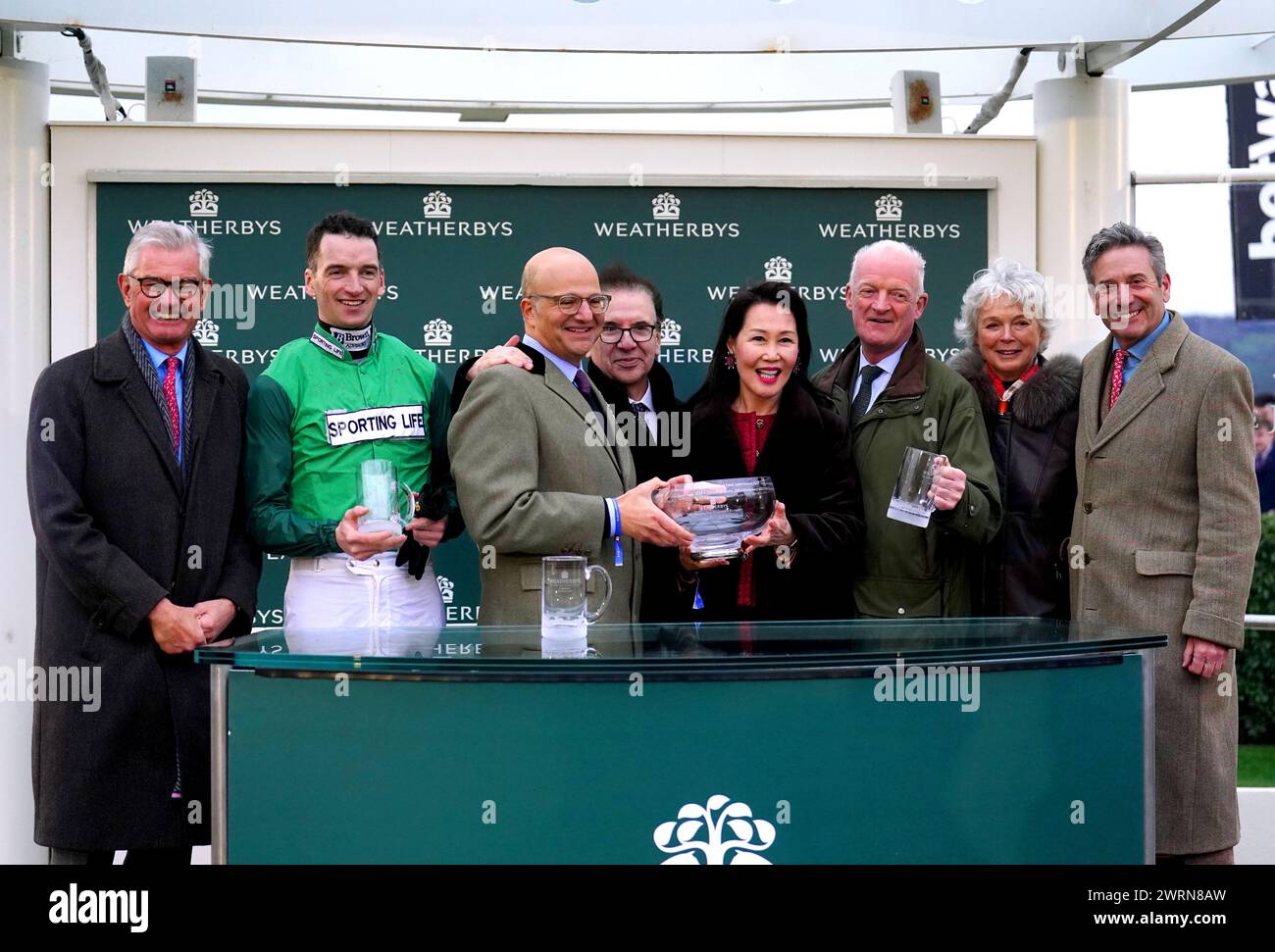 Owners Simon Munir and Isaac Souede, trainer Willie Mullins and his ...