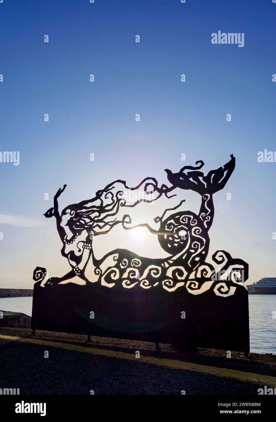 The Mermaid at Heraklion Harbour, City of Heraklion, Crete, Greek ...