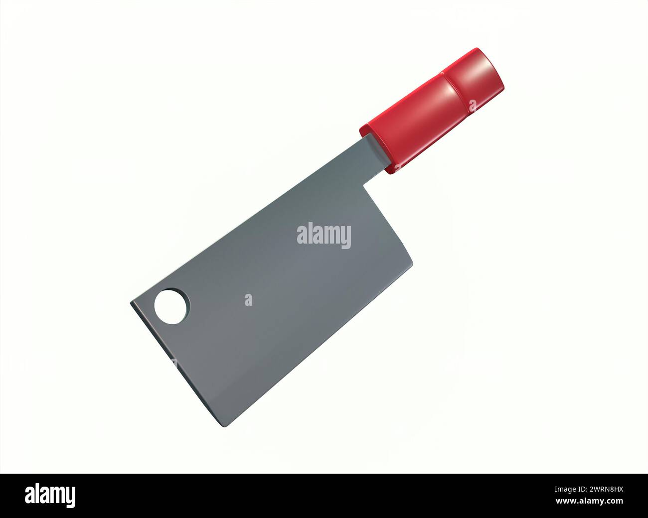 cartoon meat knife on a white background 3d rendering Stock Photo - Alamy