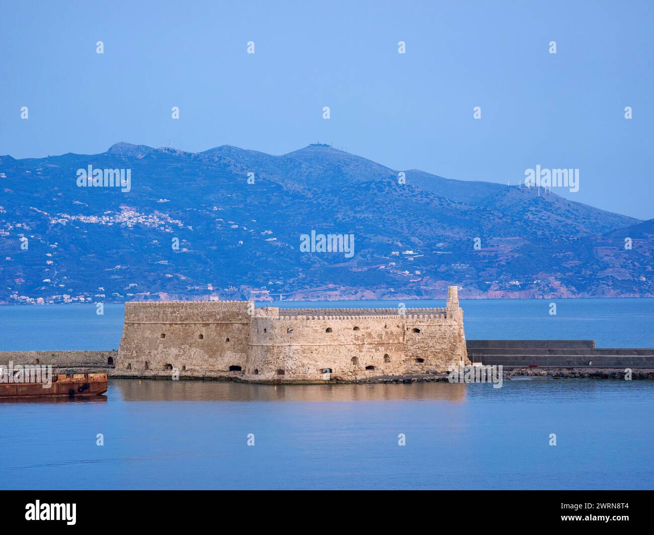 The Koules Fortress at dawn, City of Heraklion, Crete, Greek Islands ...
