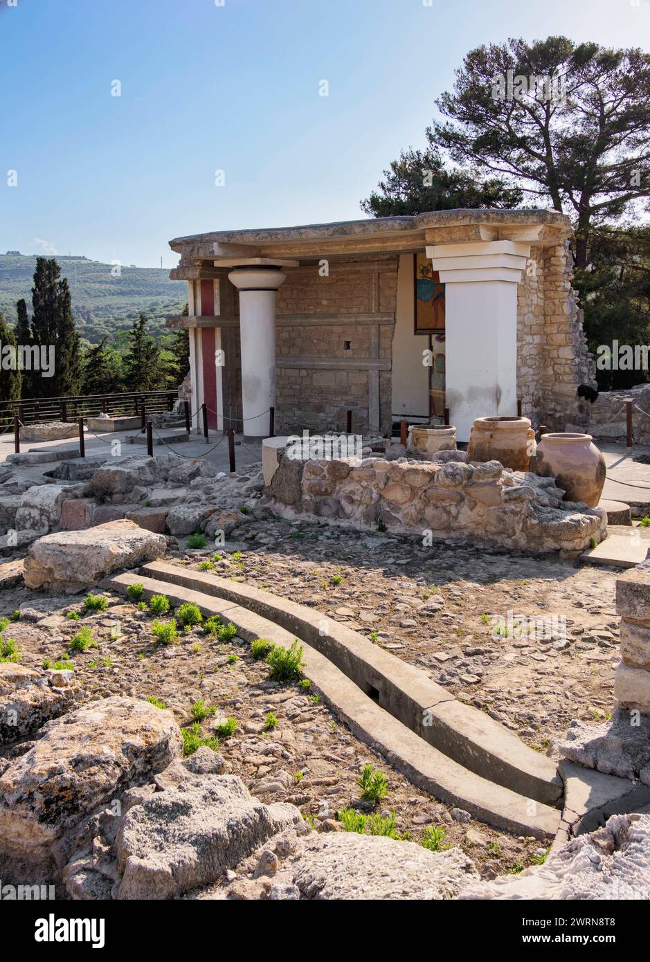 Palace of Minos, Knossos, Heraklion Region, Crete, Greek Islands ...