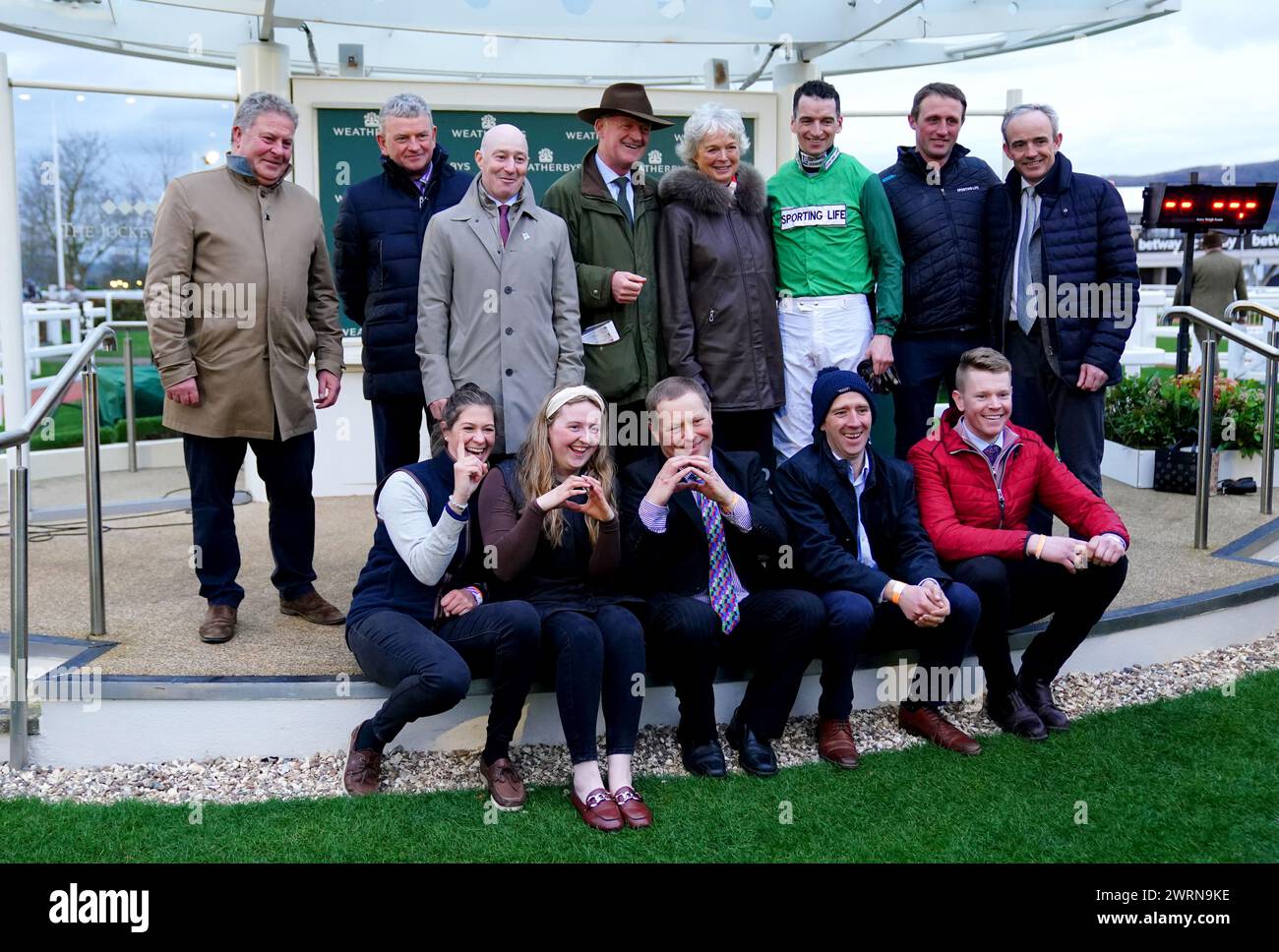 Trainer Willie Mullins, wife Jackie Mullins, jockey Patrick Mullins ...