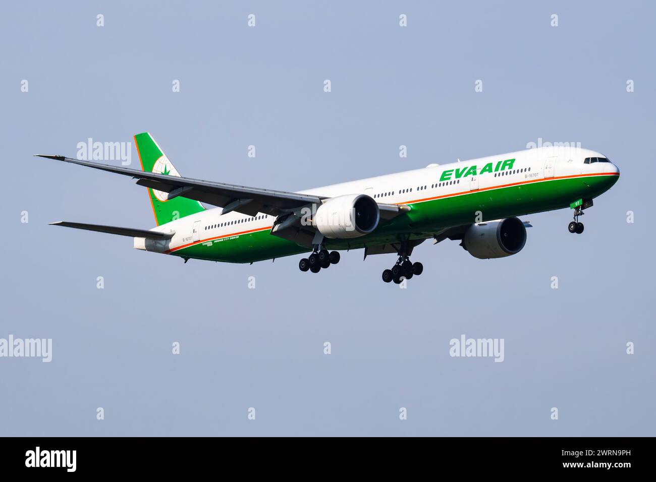 Vienna, Austria - May 20, 2018: EVA Air Boeing 777-300ER B-16707 ...