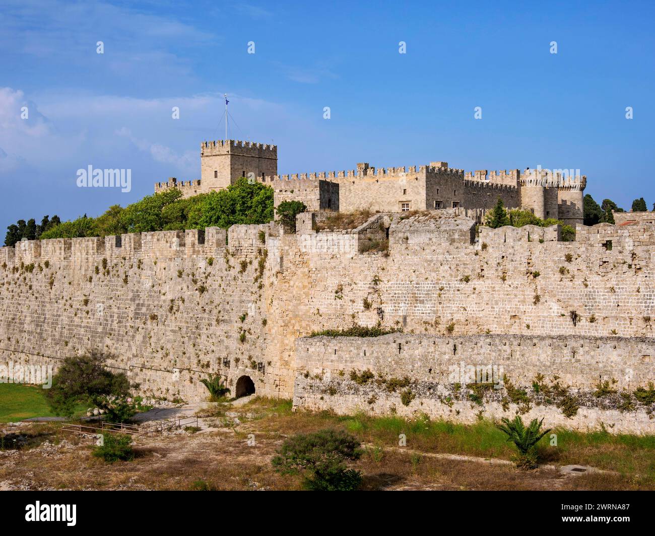 Defensive Wall and Palace of the Grand Master of the Knights of Rhodes ...