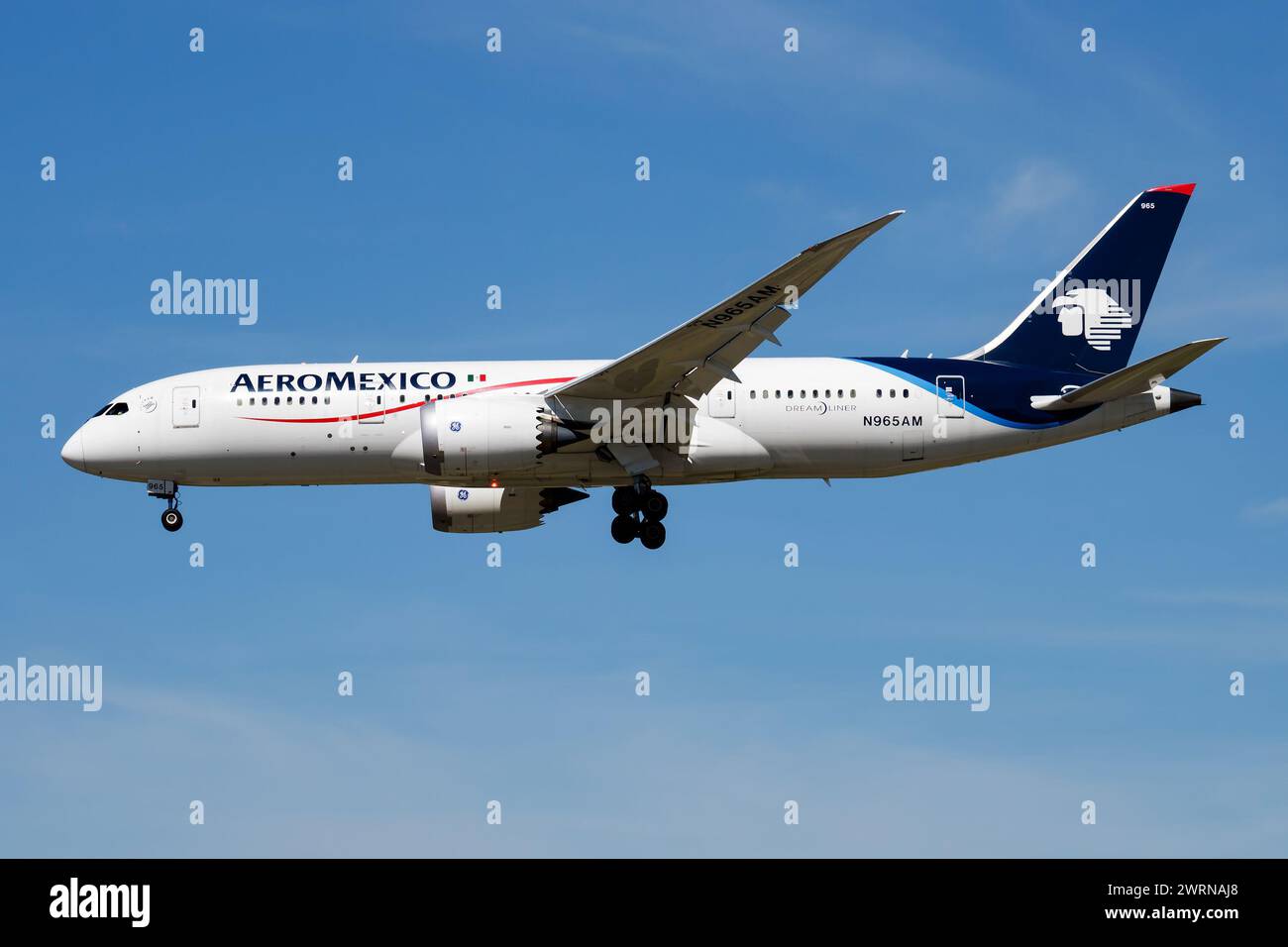 Madrid, Spain - May 4, 2016: Aeromexico passenger plane at airport ...