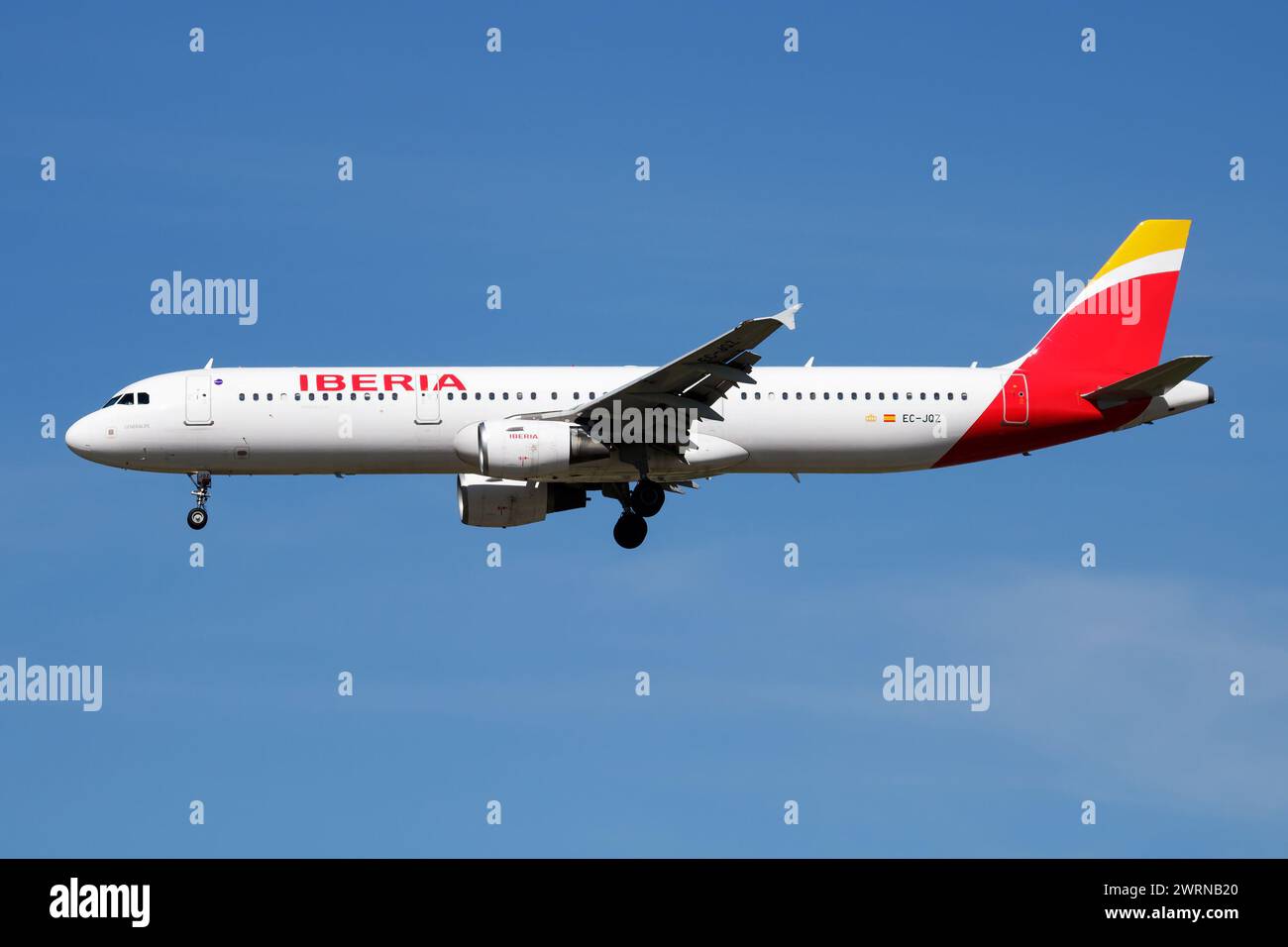 Madrid, Spain - May 4, 2016: Iberia Airlines passenger plane at airport ...