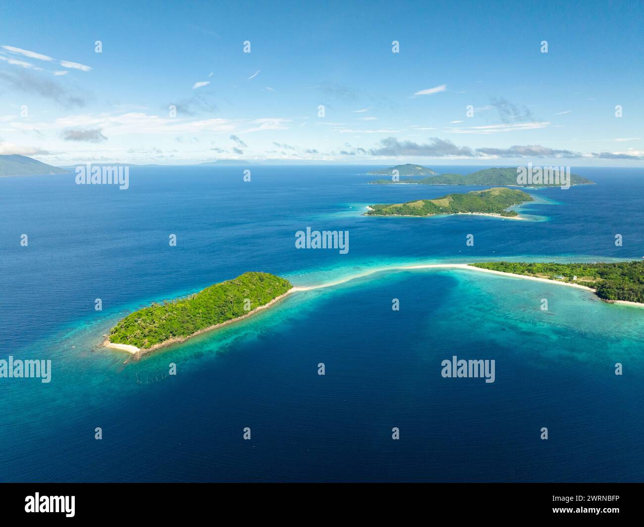 Tropical Islands with blue sea and sandy beaches. Romblon, Romblon ...