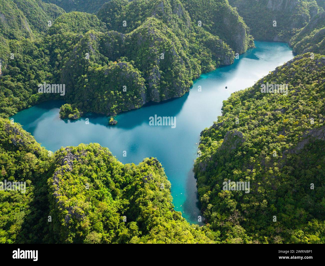 Aerial view kayangan lake coron hi-res stock photography and images - Alamy