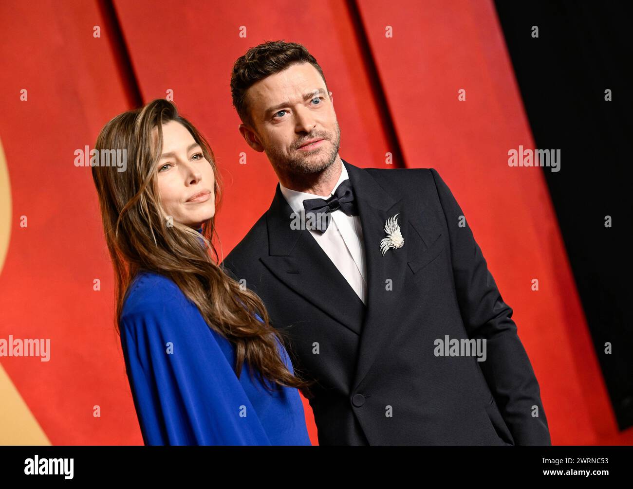 Jessica Biel, left, and Justin Timberlake arrive at the Vanity Fair ...