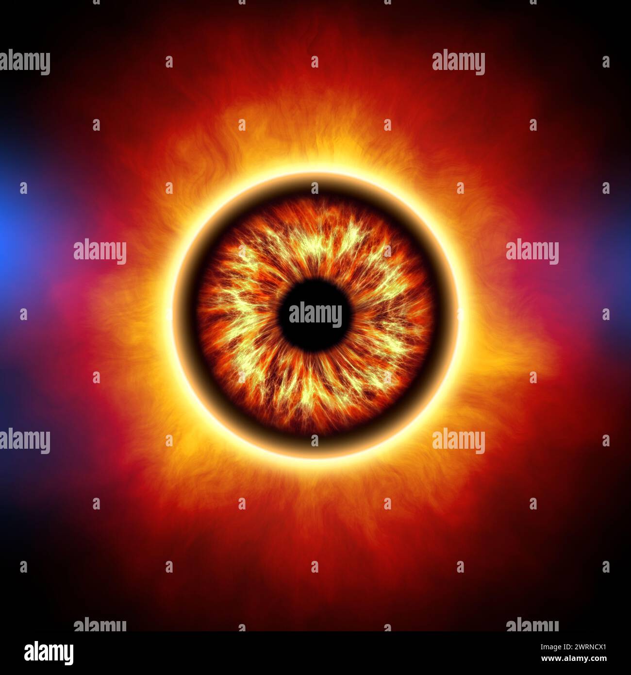 Illustration of an abstract evil eye Stock Photo - Alamy