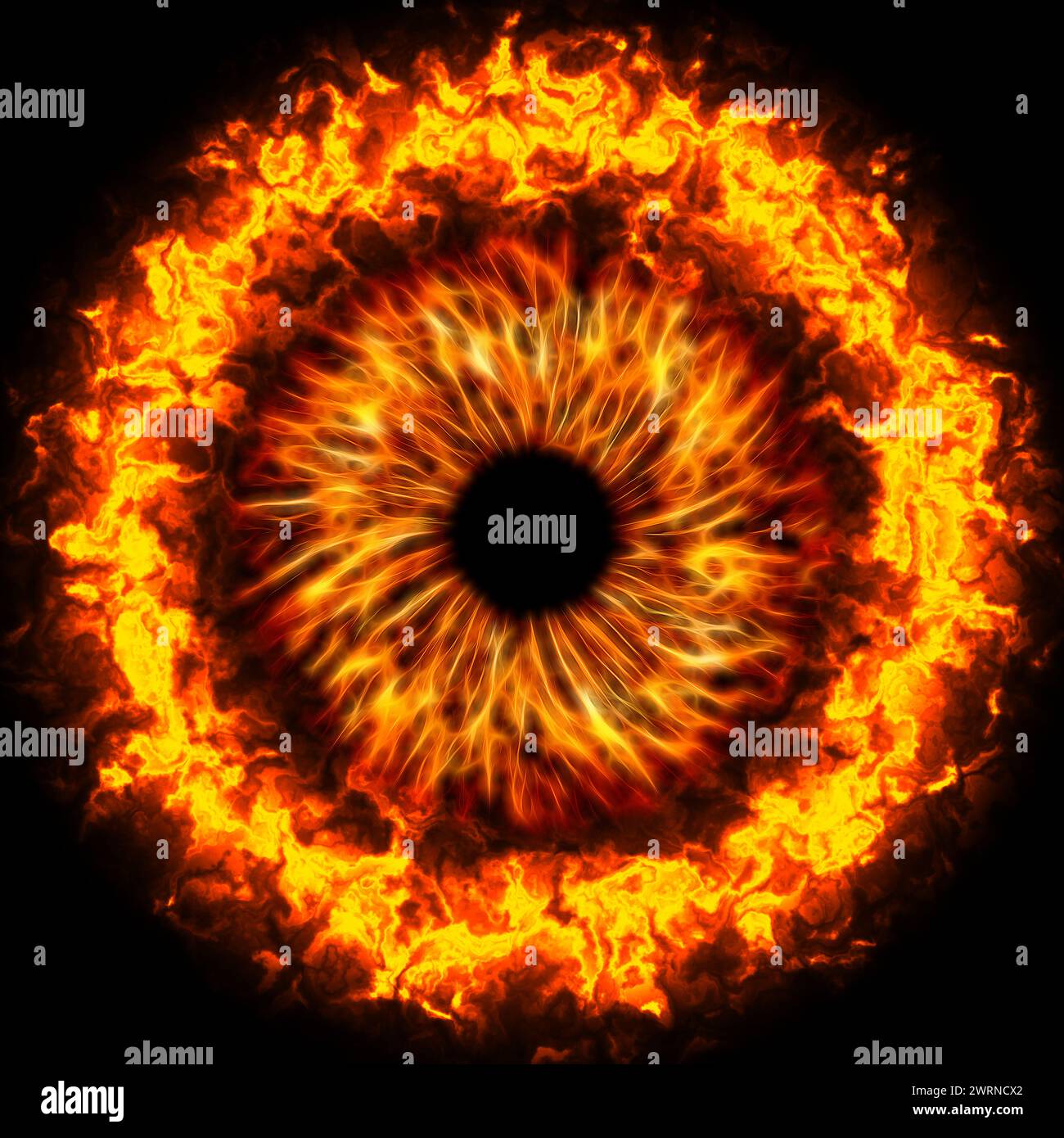 Illustration of an abstract evil eye Stock Photo - Alamy