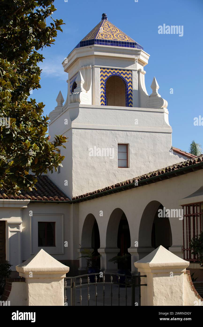 Autumn view of the historic downtown City Hall of downtown Santa Maria ...