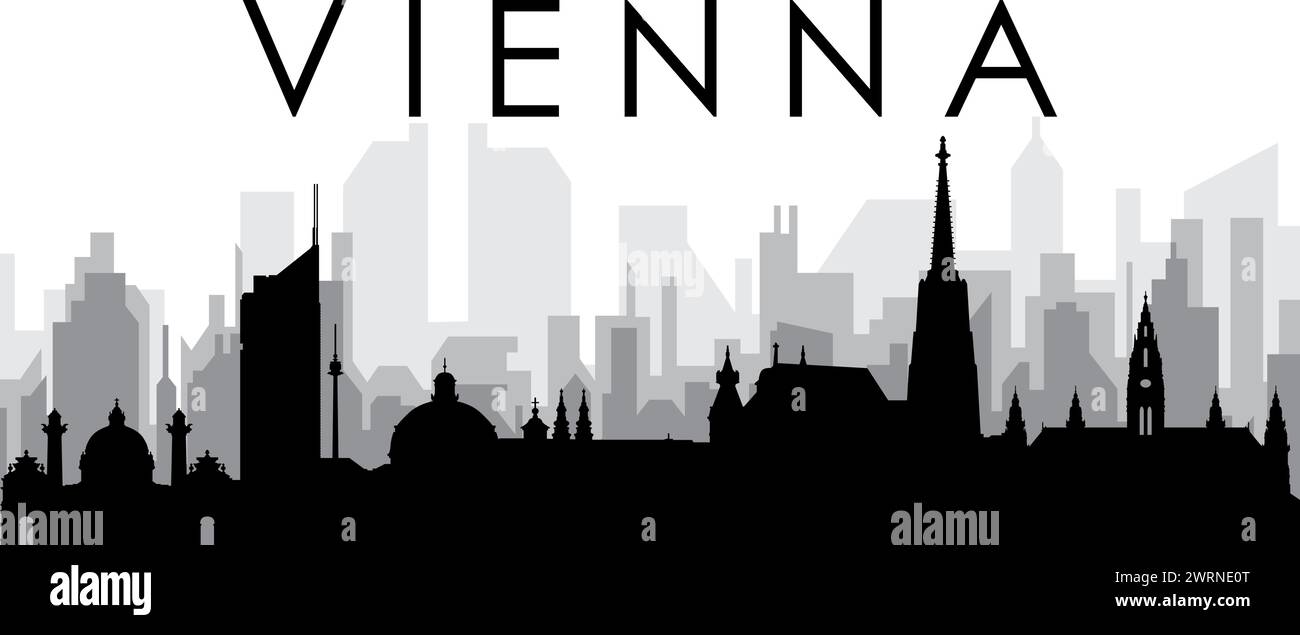 Vienna skyline silhouette Stock Vector Images - Alamy