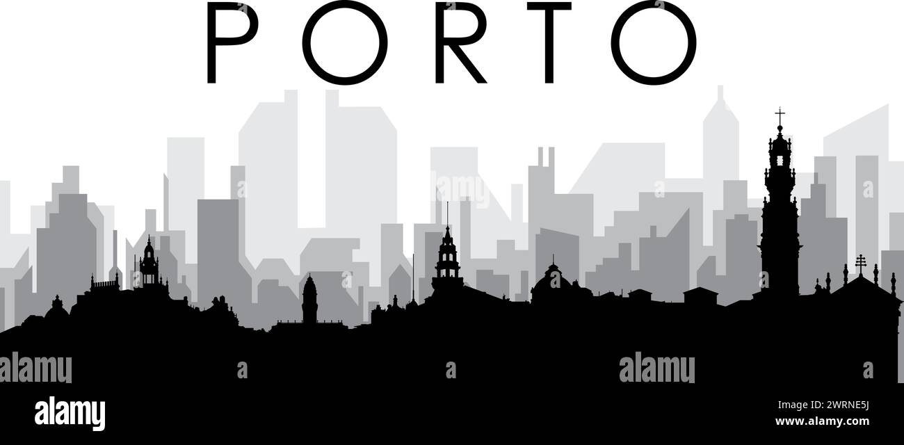 Cityscape skyline panorama of PORTO, PORTUGAL Stock Vector Image & Art ...