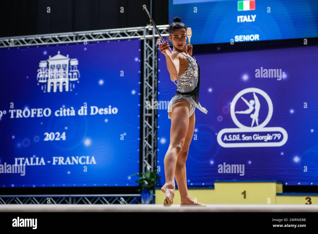 Sofia Raffaelii of Italy seen in action during Rhythmic Gymnastics FGI ...