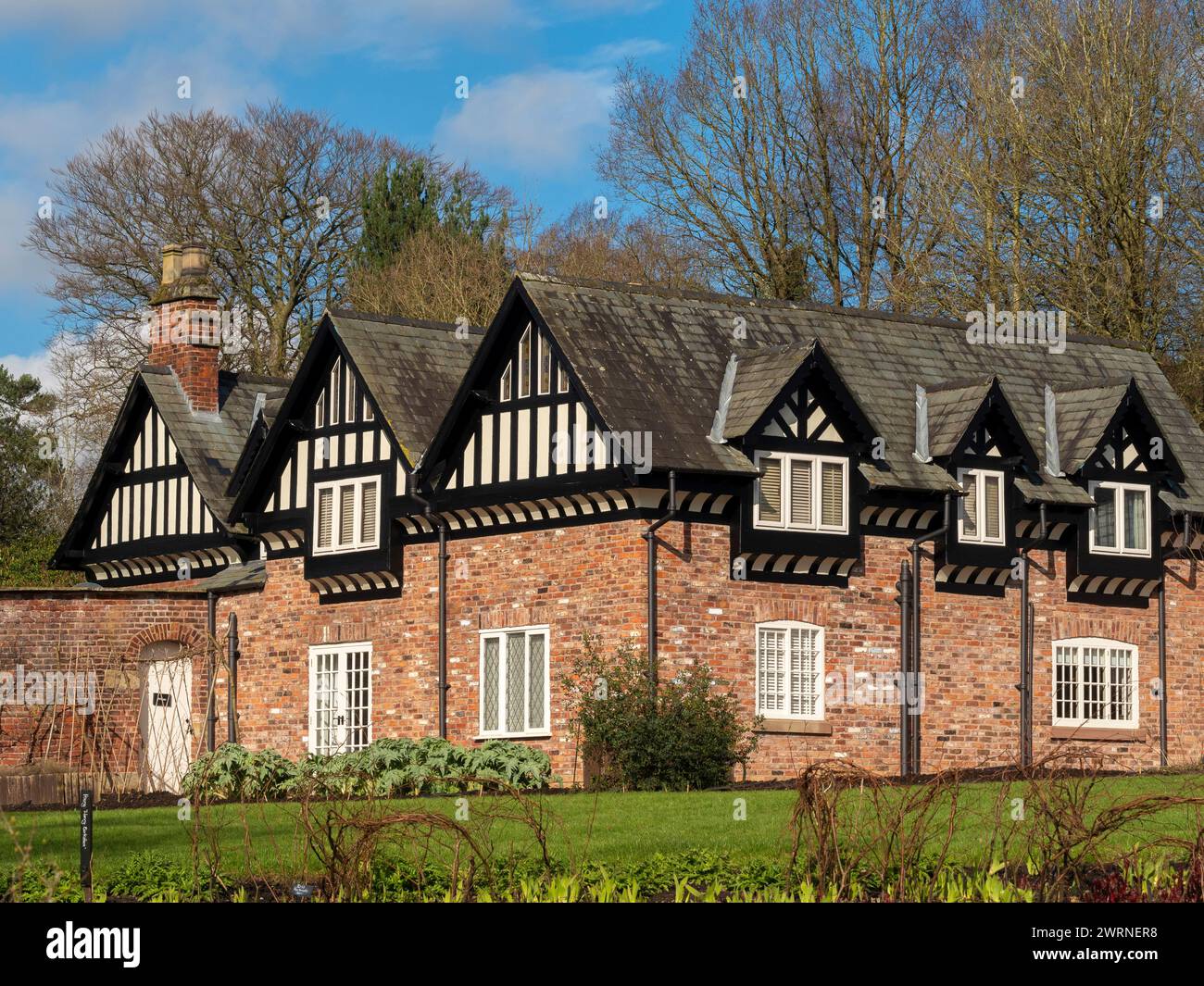The Gardener's House at Quarry Bank, with its exposed timber gables ...