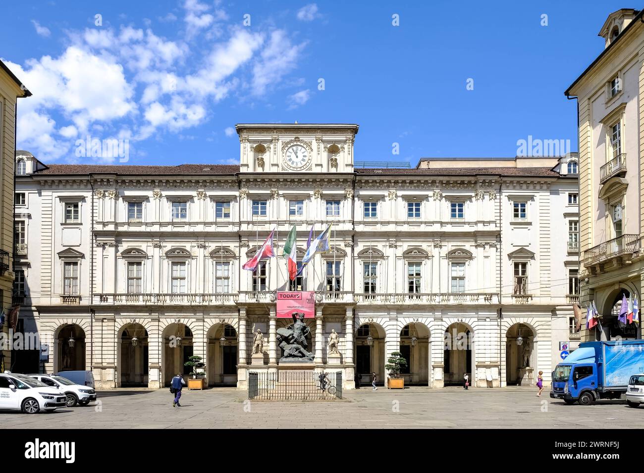 View of Piazza Palazzo di Citta, a central square built on the site of ...