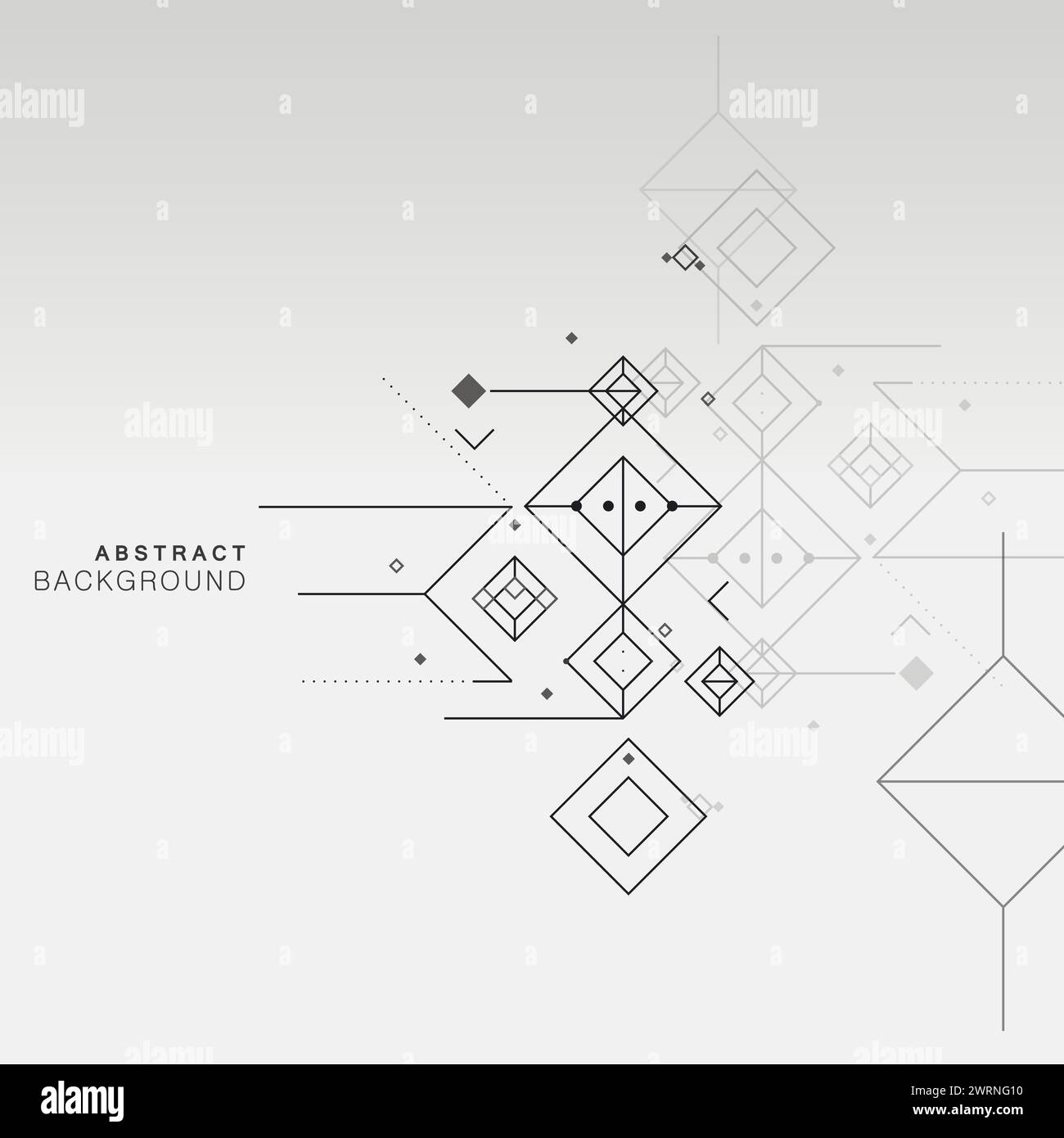 Science network pattern. Connecting lines and dots on simple background. Vector abstract design ...
