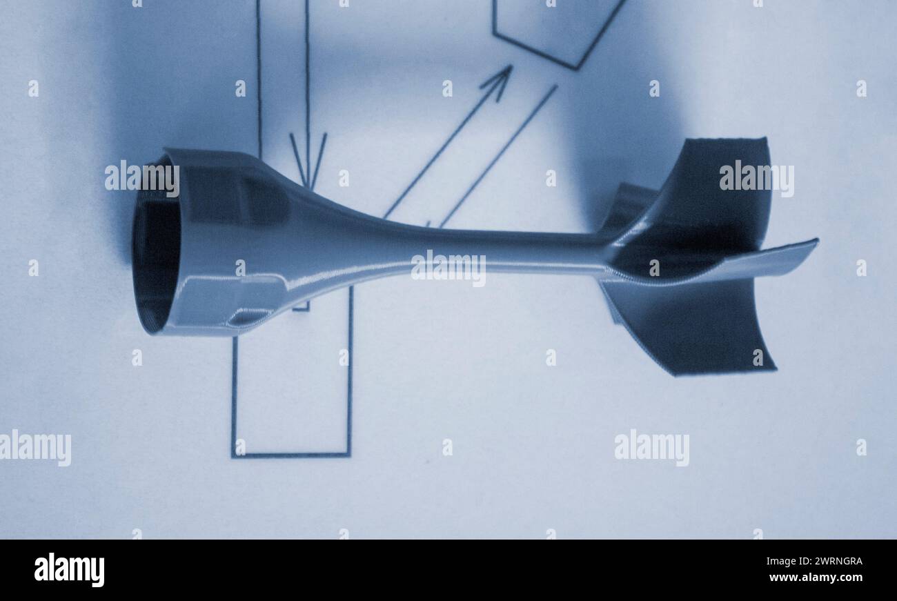 Prototype model of rocket bomb tip printed on 3D printer. Small models ...