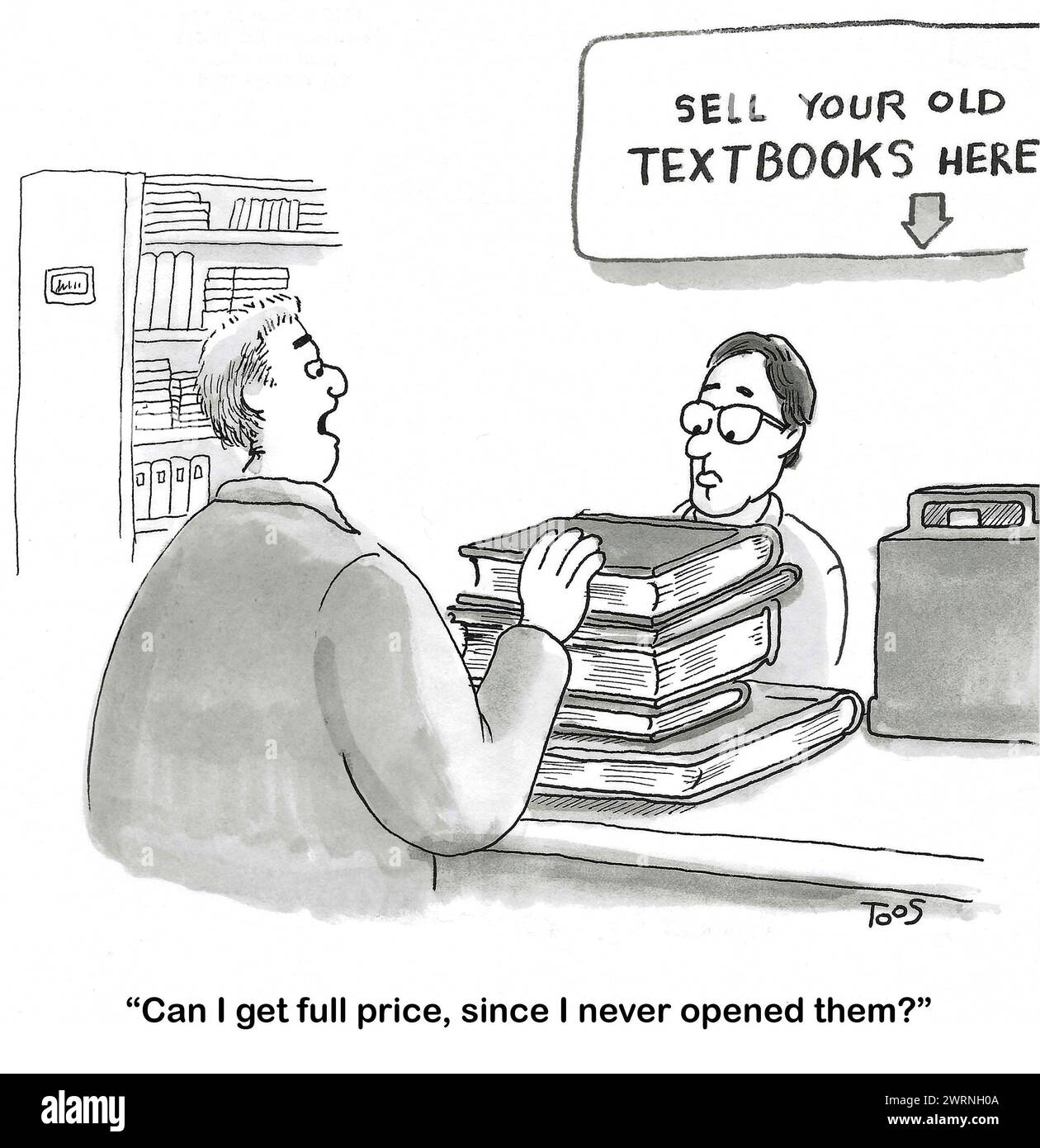 Textbook cartoons hi-res stock photography and images - Alamy