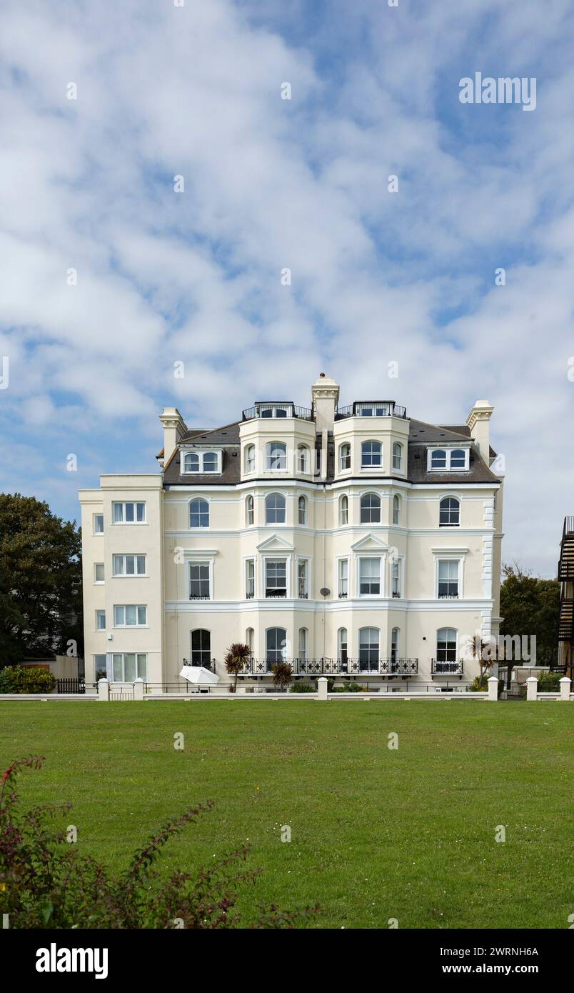 Folkestone, Kent ,uk August 1, 2023 Large Regency Building, holiday ...