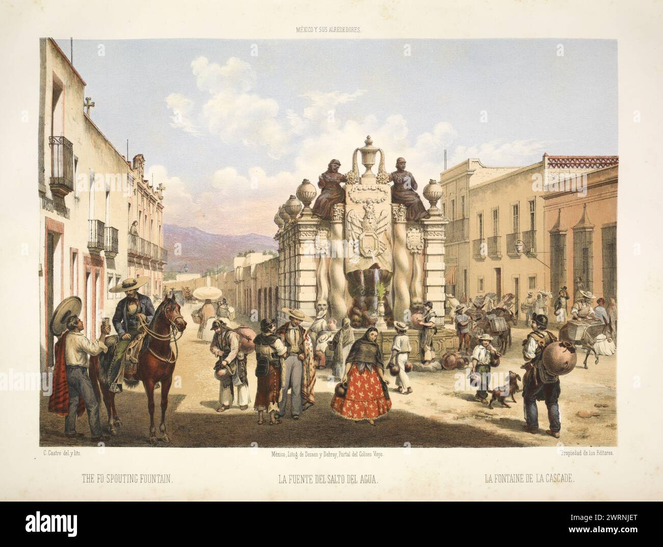 "The Fo Spouting Fountain", Mexico City. [La Fuente del Salto del Agua ...