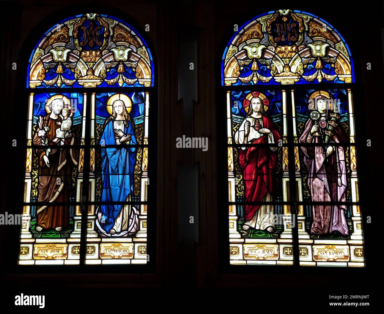 Stained Glass Windows at the glass and crystal museum. Málaga, Spain ...