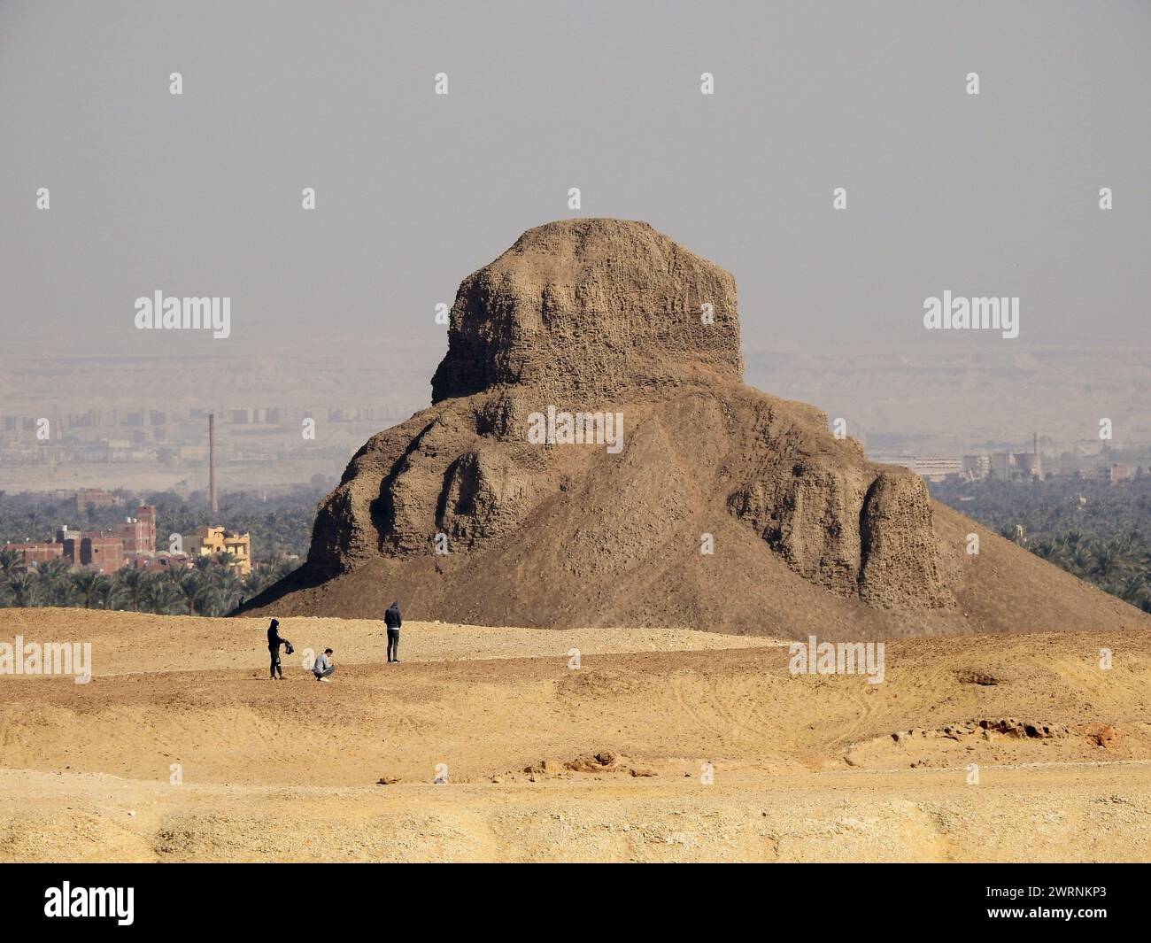 Giza, Egypt, January 26 2023: Pyramid of Amenemhat III, The black ...