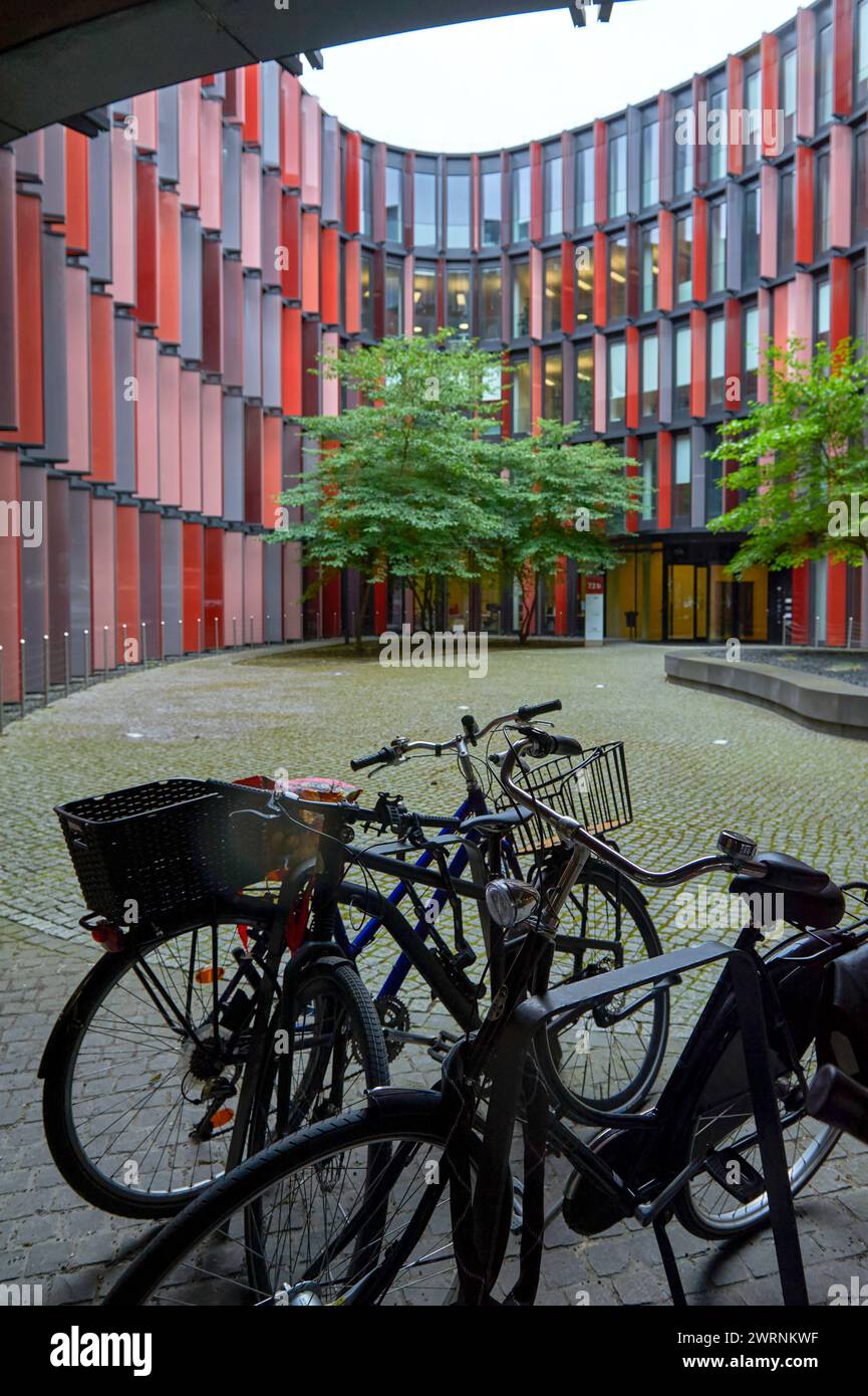 Modern colorful oval office buildings in Cologne, Germany Stock Photo ...