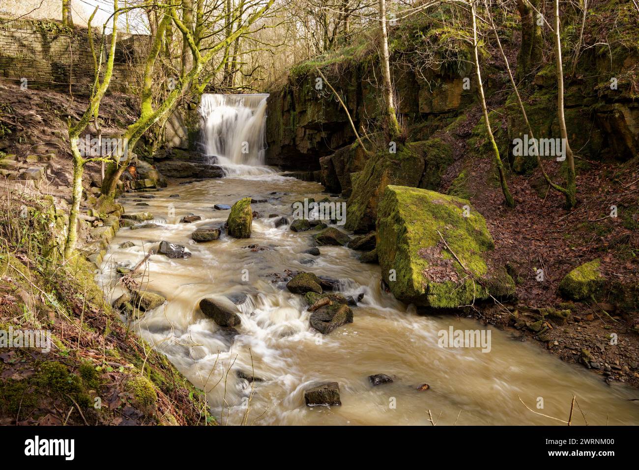 The Dearden Brook at Waterfall at Plunge Mill, Edenfield, Lancashire ...