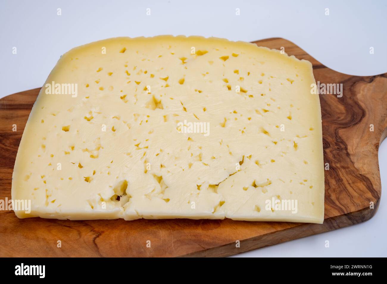 Fresh Asiago cow's milk cheese, produced in Asiago in Italy, different ...