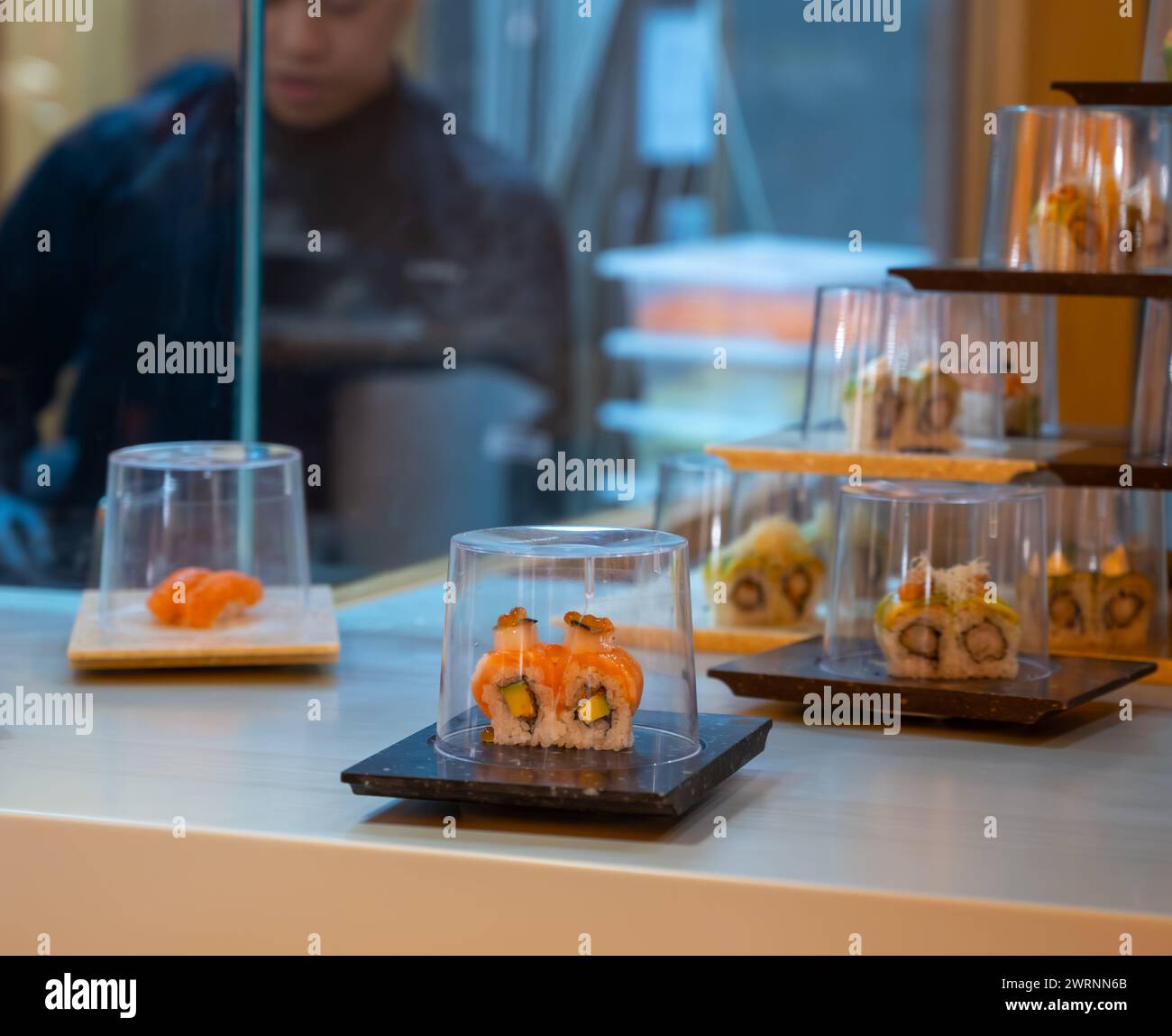 Japanese cuisine, modern restaurant with sushi, sashimi and other ...