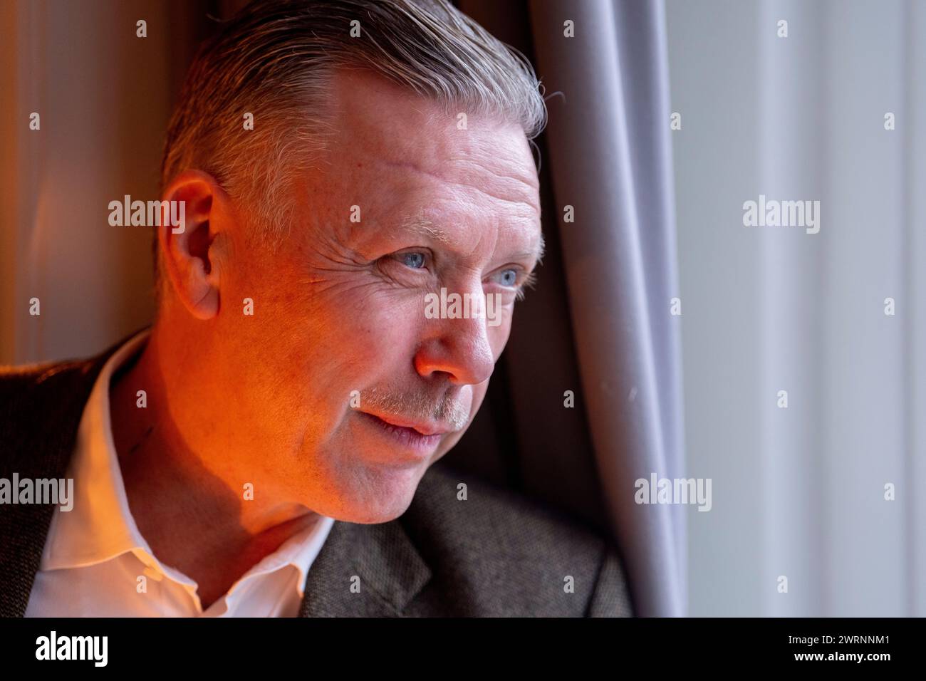 Oslo 20240313.The actor Mikael Persbrandt during an interview about the ...