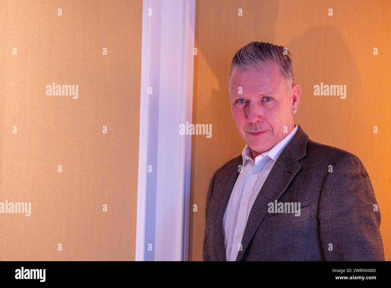 Oslo 20240313.The actor Mikael Persbrandt during an interview about the ...