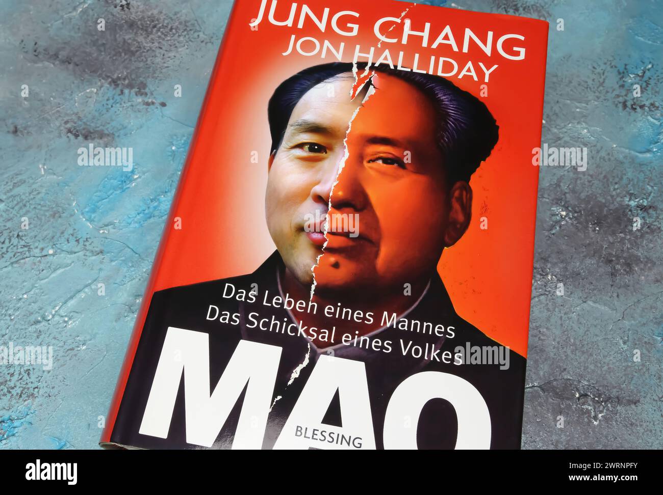 Viersen, Germany - March 1. 2024: Closeup of author Jung Chang Mao biography from 2005, german ...
